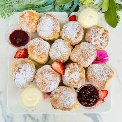 Scone platter with strawberry jam & cream (NF) | Rosalie Gourmet Market