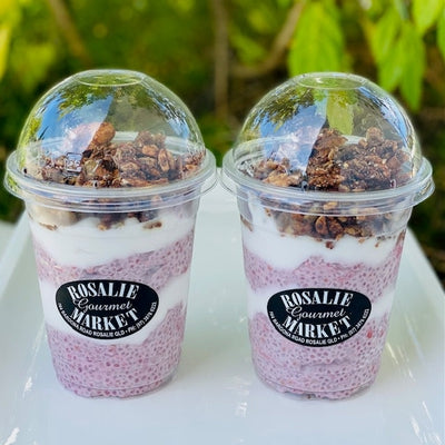 Chia Pots with Raspberry Coconut Chia Pudding - Large 400ml | Rosalie ...