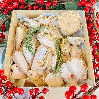 Chicken Breast Platter stuffed with ricotta, semi dried tomato ...