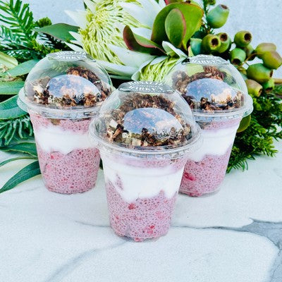 Chia Pots with Raspberry Coconut Chia Pudding - Small 265ml– Rosalie ...