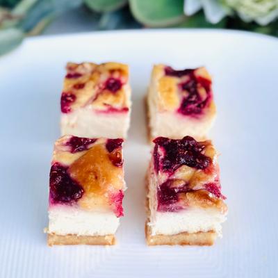 Raspberry Cheesecake Blondie - Canape Size (GF, NF) | Rosalie Gourmet ...