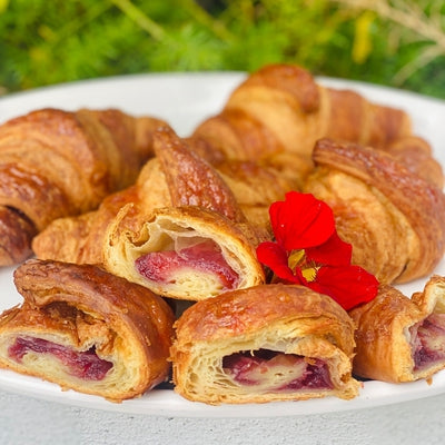Vegan Raspberry Croissants (Box of 6) | Rosalie Gourmet Market