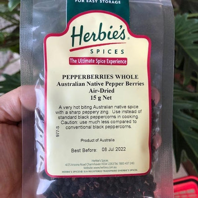 Herbies - Pepperberries Whole (Australian Native Pepper Berries Air ...
